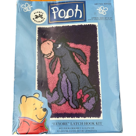 Other | Nib Disney Eeyore Latch Hook Kit 2 X 30 Pooh Collection Made In Usa | Poshmark
